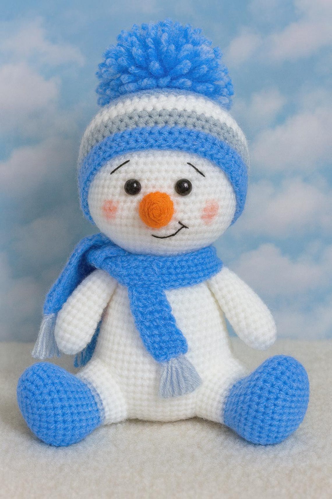 Crochet Snowman Plush Pattern | Amigurumi Winter Doll (digital PDF) - Etsy