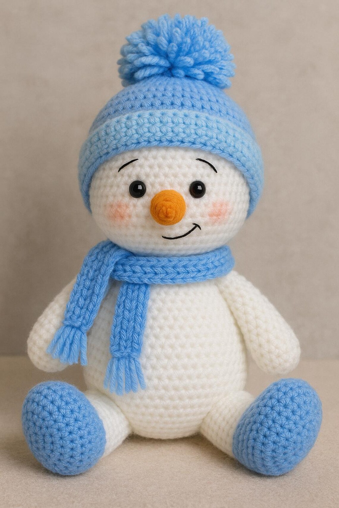 Crochet Snowman Plush Pattern | Amigurumi Winter Doll (digital PDF) - Etsy