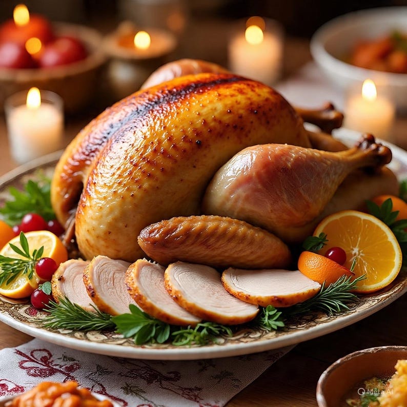 Holiday Turkey & Stuffing Recipe: Christmas Thanksgiving Dinner Guide ...