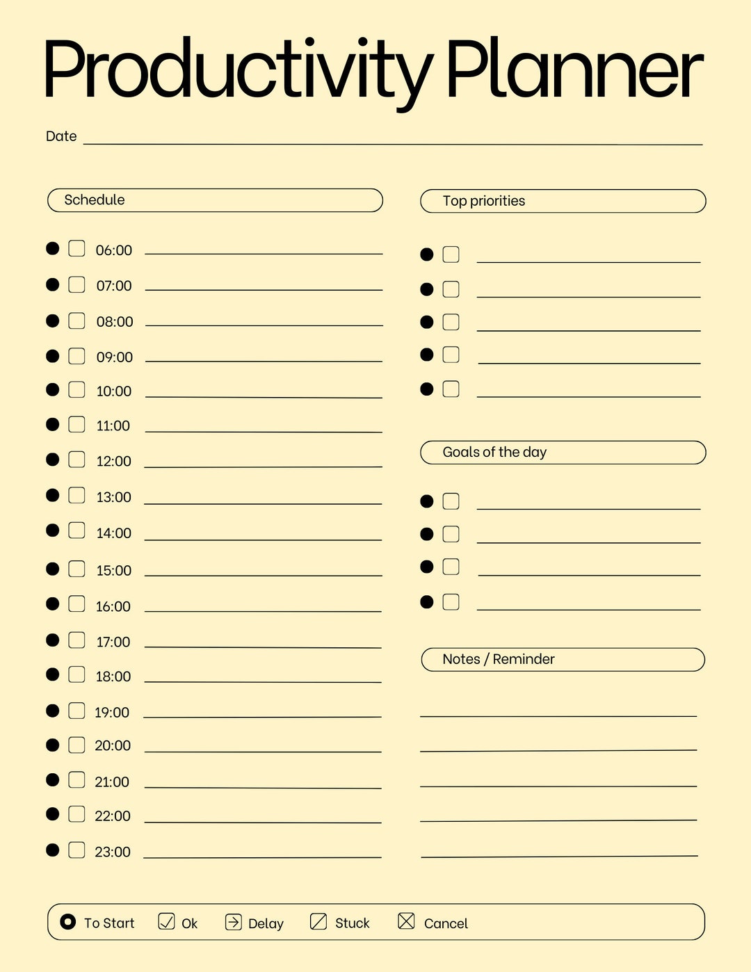 Productivity Planner - Etsy
