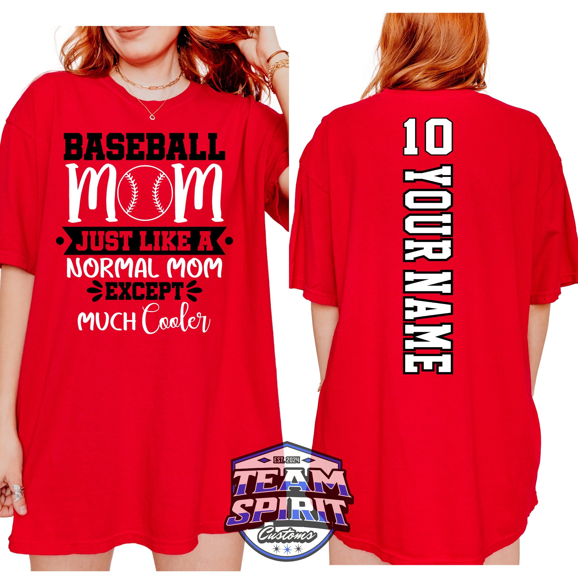 Comfort Colors Custom Baseball Mom Shirt Custom Baseball Shirt ...