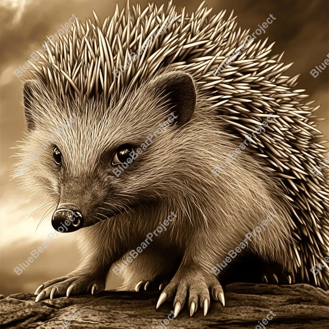 Hedgehog PNG, Digital File, Laser Engrave File, Slate Coaster, PNG for ...