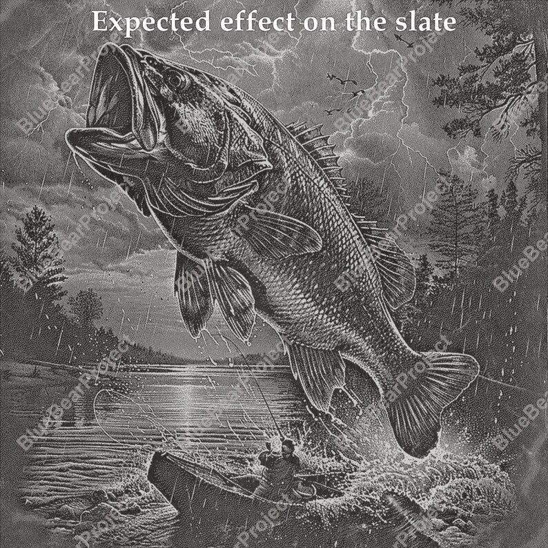 Large Mouth Bass Fish PNG, Laser Engrave, Burn PNG, Digital File Ready ...