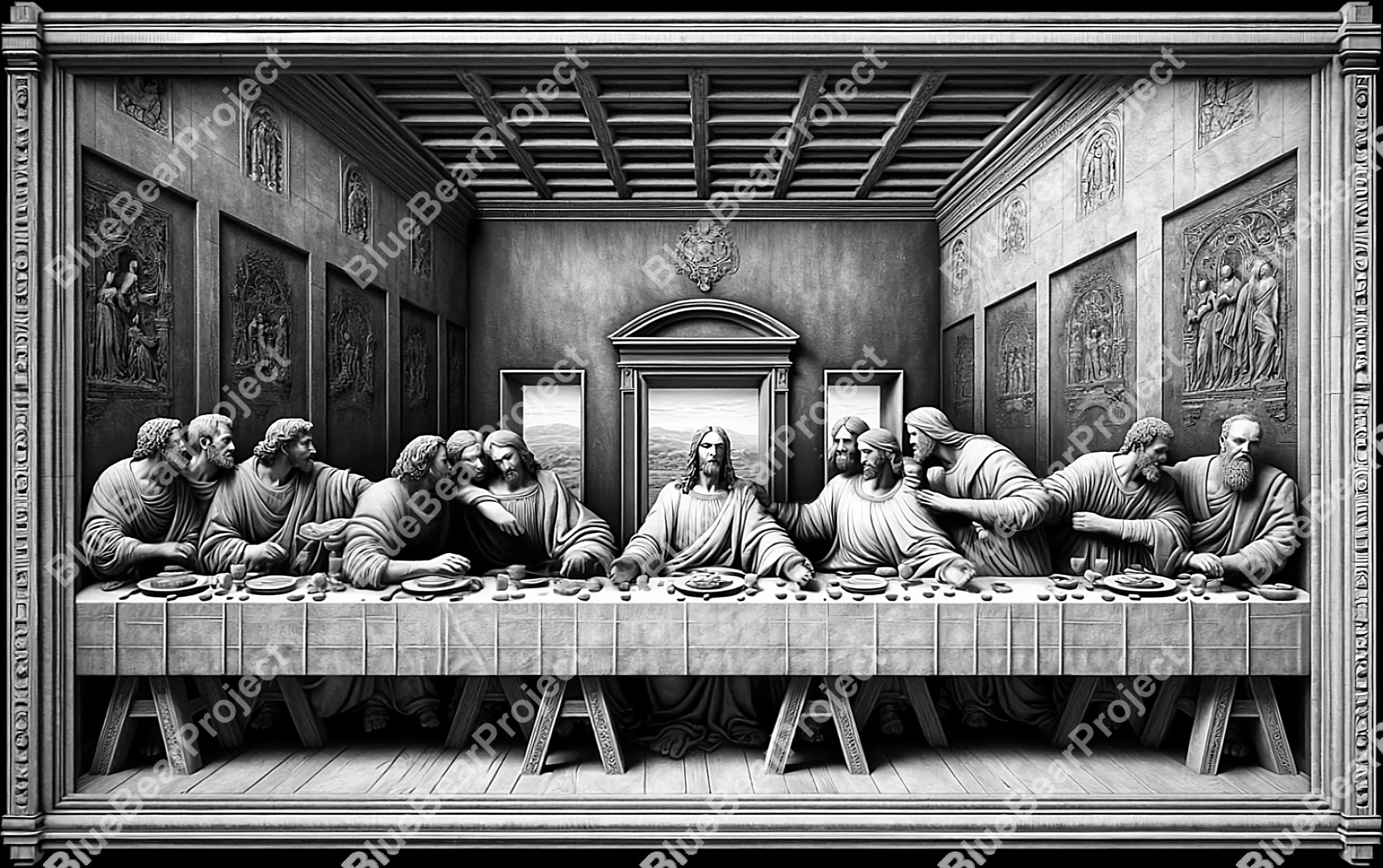 The Last Supper of Jesus, Laser Engrave, Burn PNG, File Ready for ...