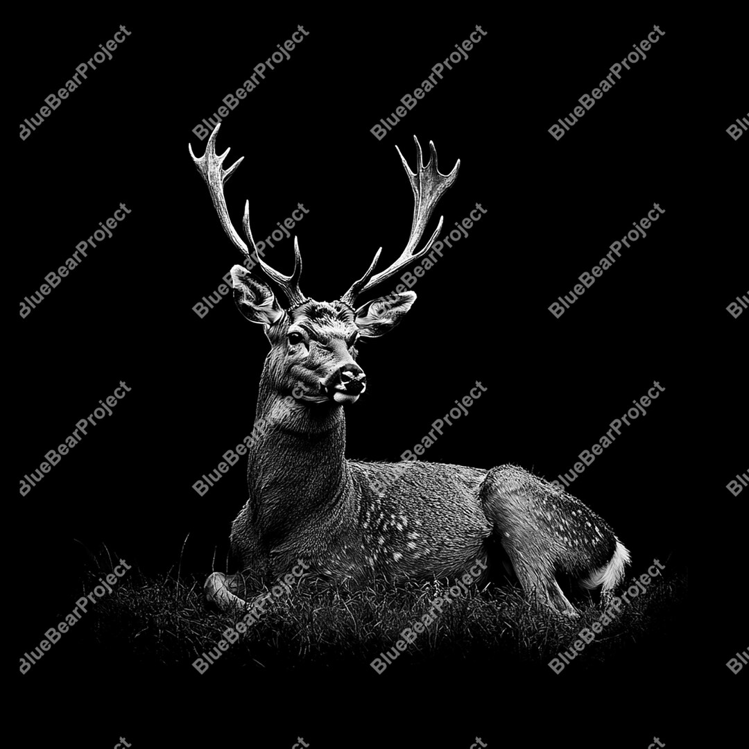 Deer, Mule, White Tail, Stag PNG, Laser Engrave, Burn PNG, Ready for ...