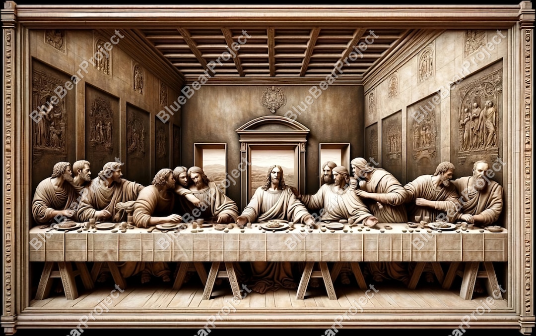 The Last Supper of Jesus, Laser Engrave, Burn PNG, File Ready for ...
