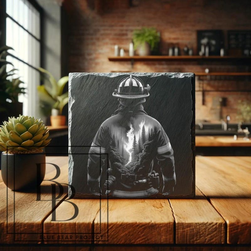 Firefighter Png Coaster - Etsy