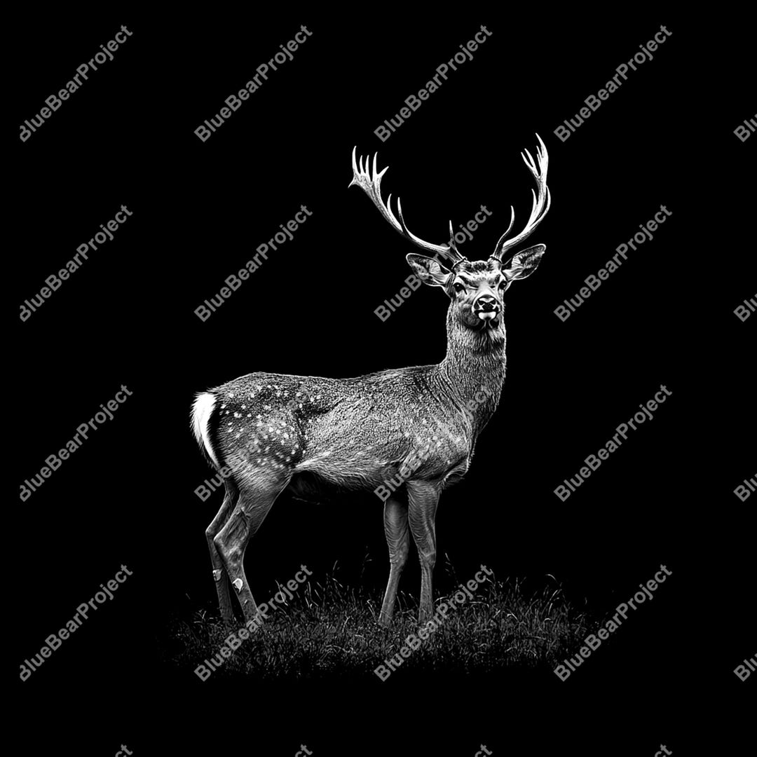 Deer, Mule, White Tail, Stag PNG, Laser Engrave, Burn PNG, Ready for ...