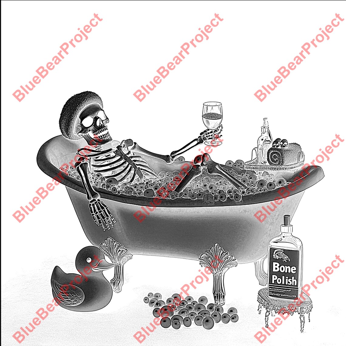 Skeleton's Spa Day Halloween PNG, Laser Engrave Digitial File for Slate ...