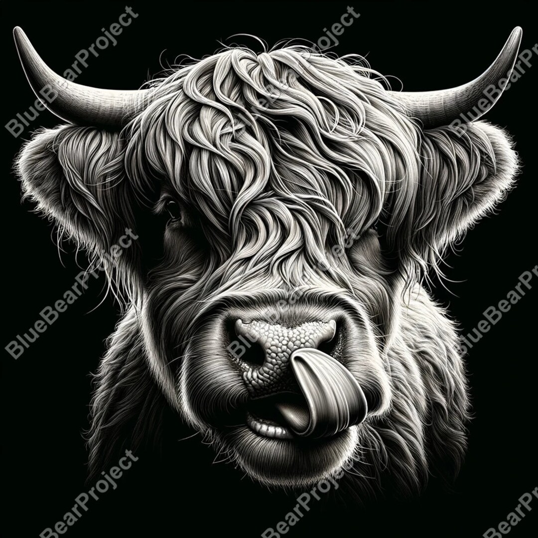 Highland Cow PNG, Digital File, Laser Engrave File, Slate Coaster, PNG ...