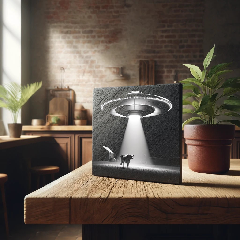 UFO PNG, Digital File, Laser Engrave File, Slate Coaster, Laser ...