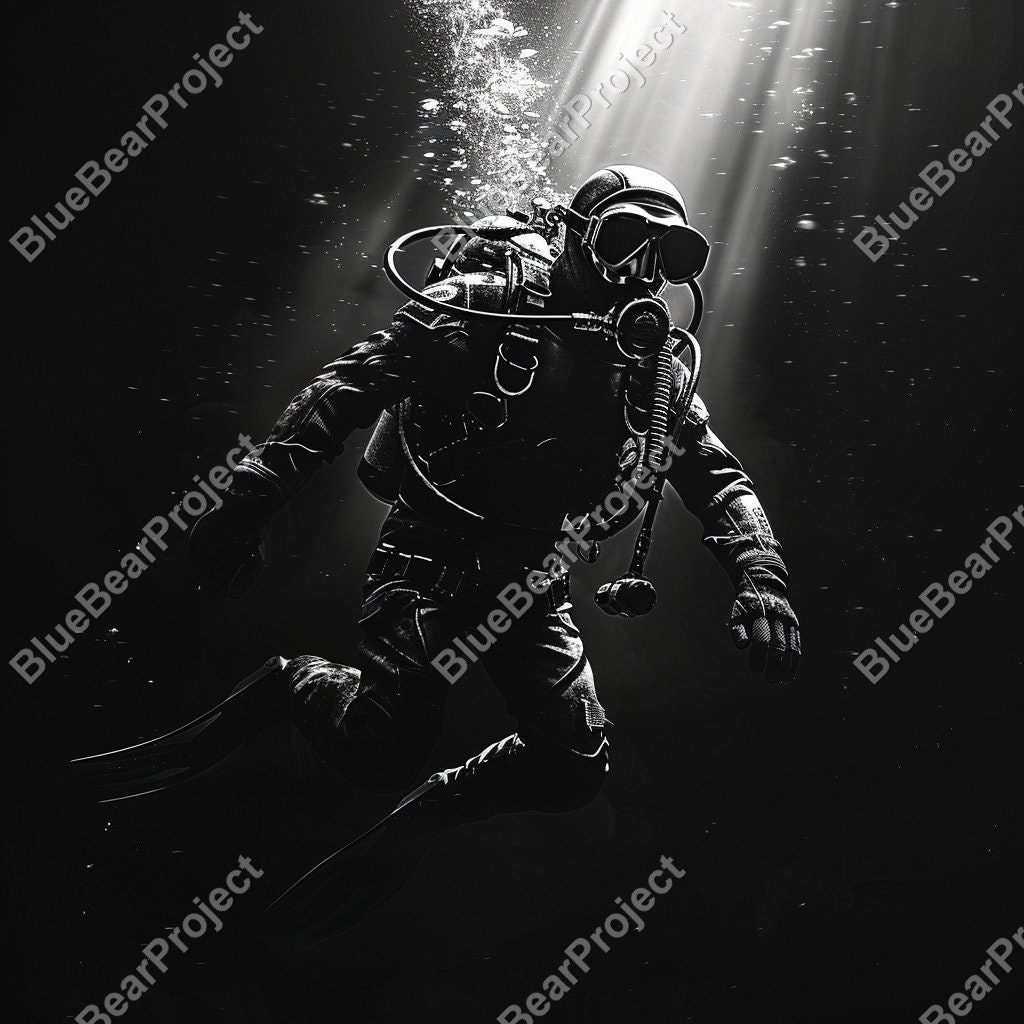 Scuba Diver PNG 4 Pack, Laser Engrave File, Slate Coaster, 4x PNG for ...