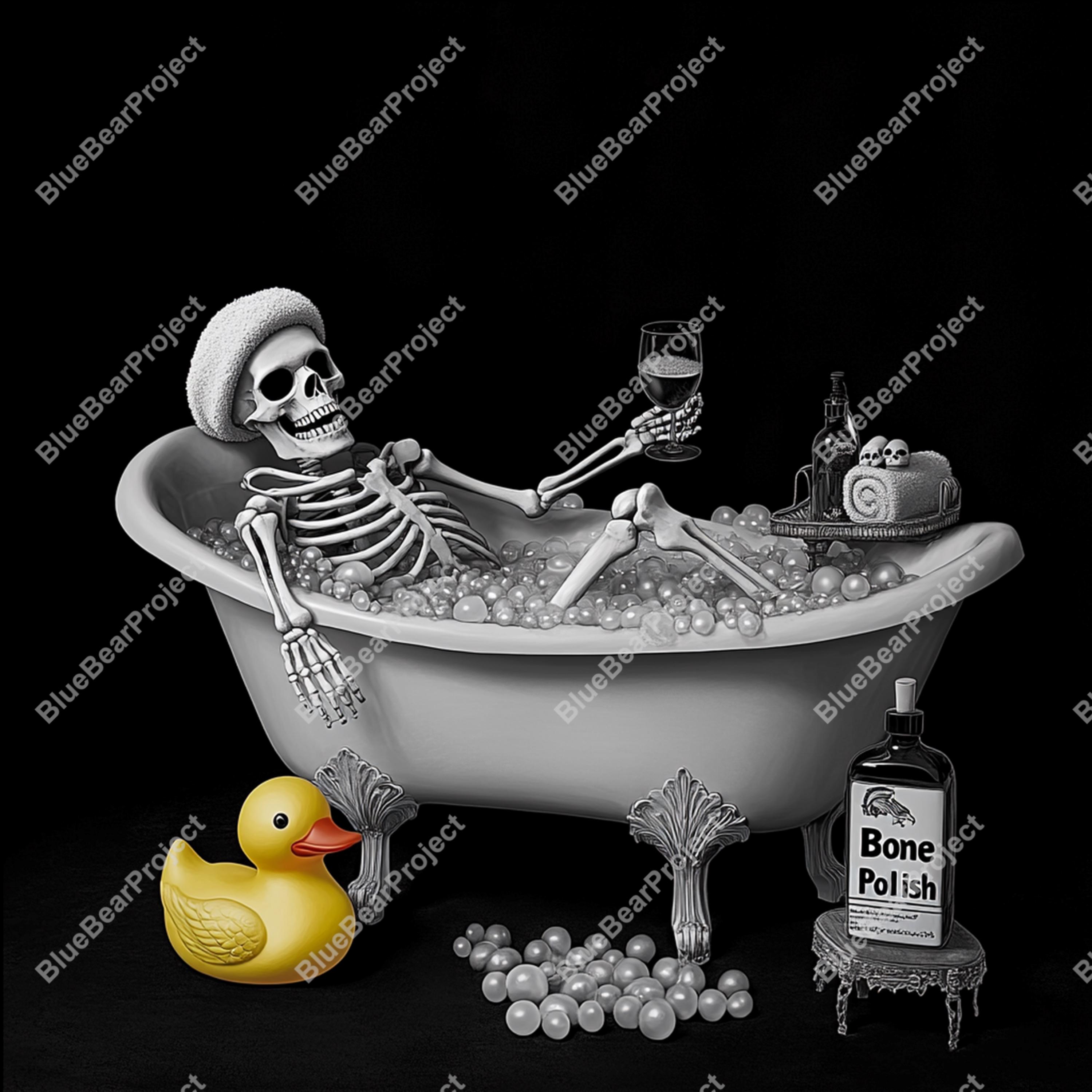 Skeleton's Spa Day Halloween PNG, Laser Engrave Digitial File for Slate ...