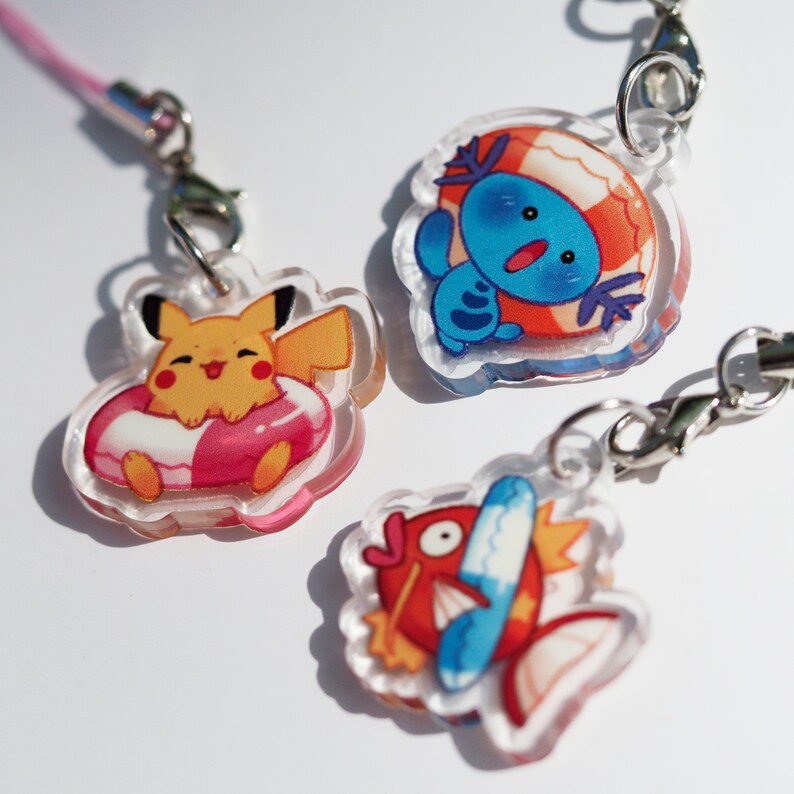 Pokemon Keychain Shaker Summer Stickers pokemon Concierge - Etsy