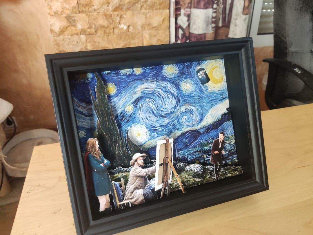 Doctor Who Shadow Box Scene Van Gogh Box 3D With Layered Design ...