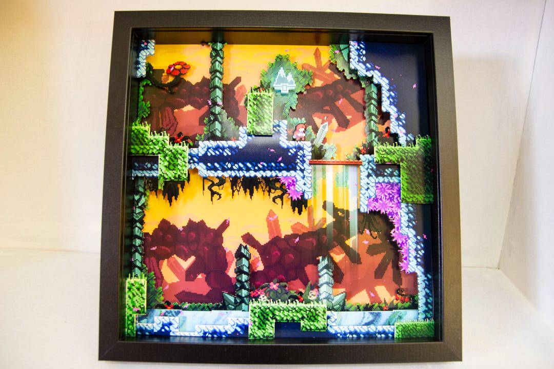 Celeste Shadow Box 3D Video Game With Layered Design / Video Game ...