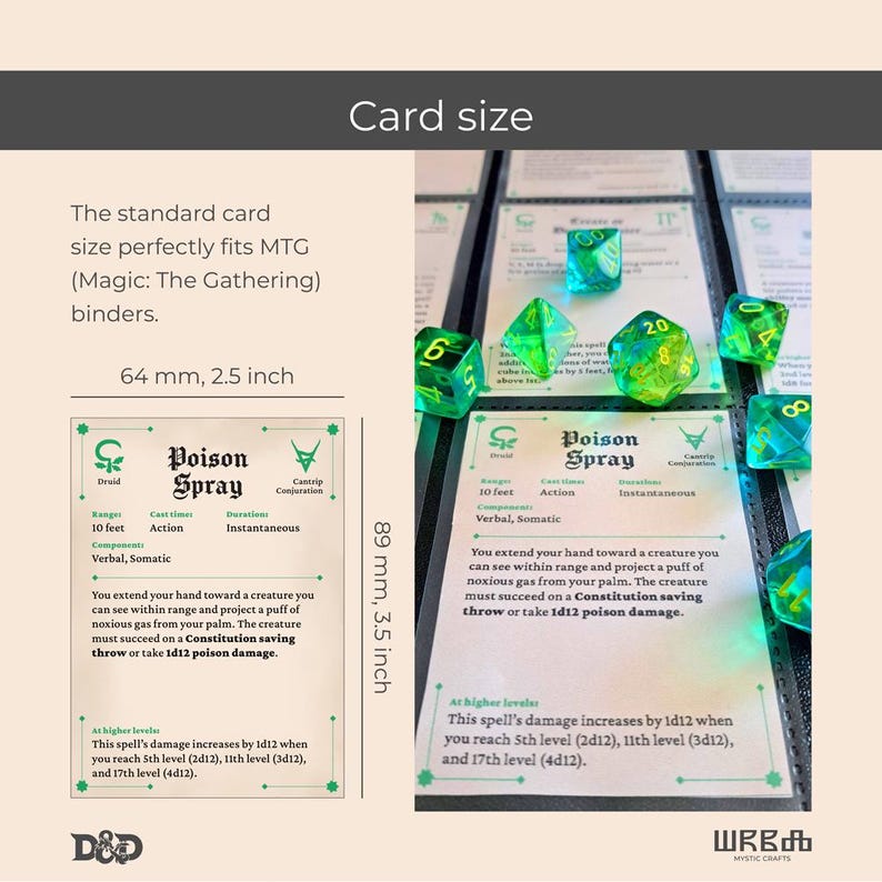 Dnd Bundle Spell Cards | Download and Print Spell Cards | Fillable Form ...