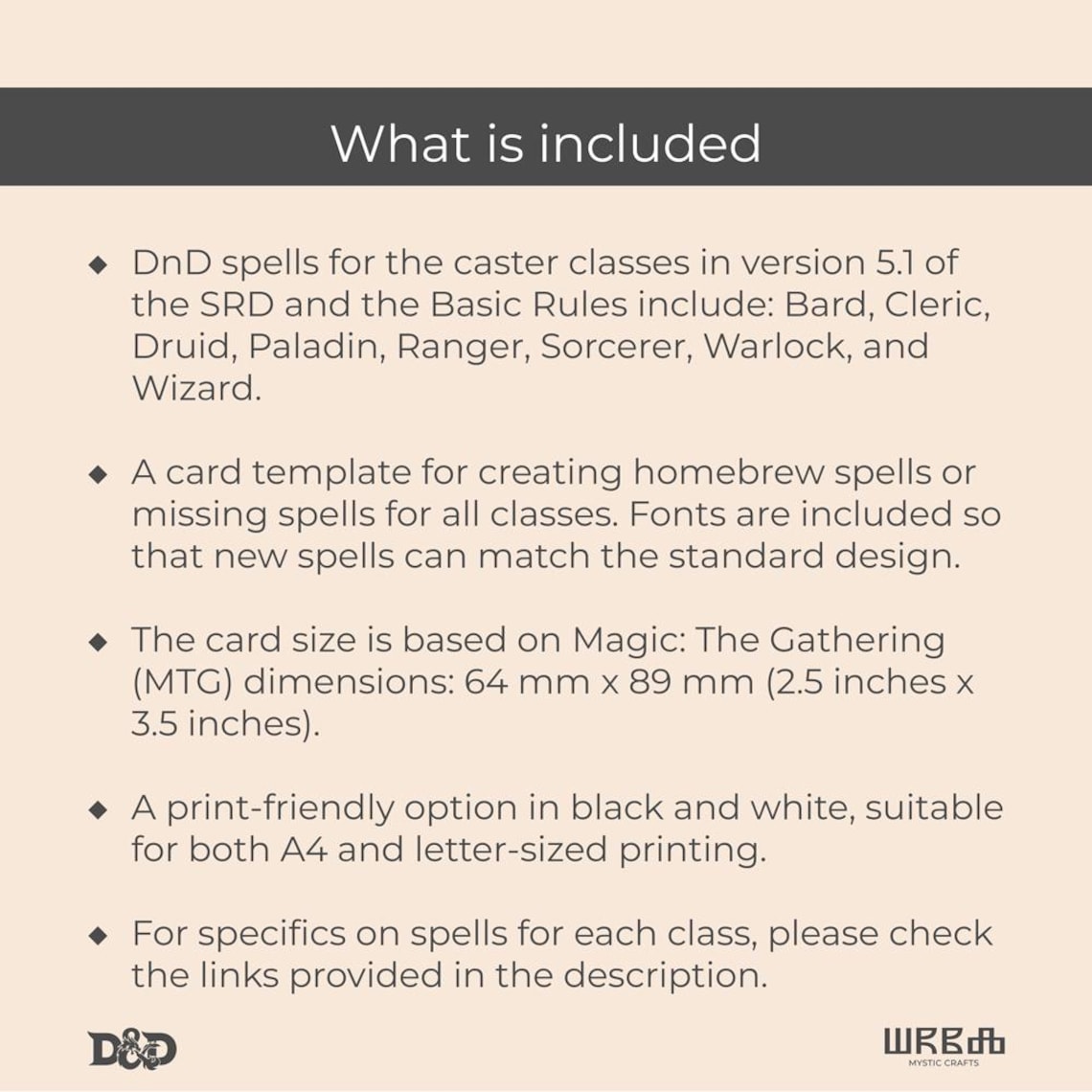 Dnd Spell Cards Bundle for All Classes 2014 | Download PDF | Blank Card ...