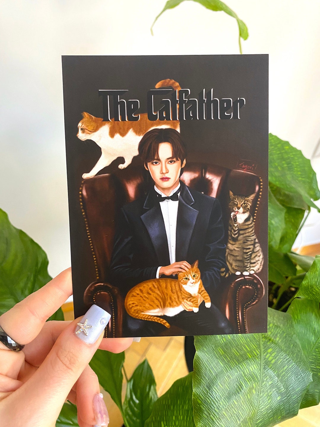 Stray Kids Lee Know "the Catfather" Art Print, Skz Lino and Cats Fanart ...