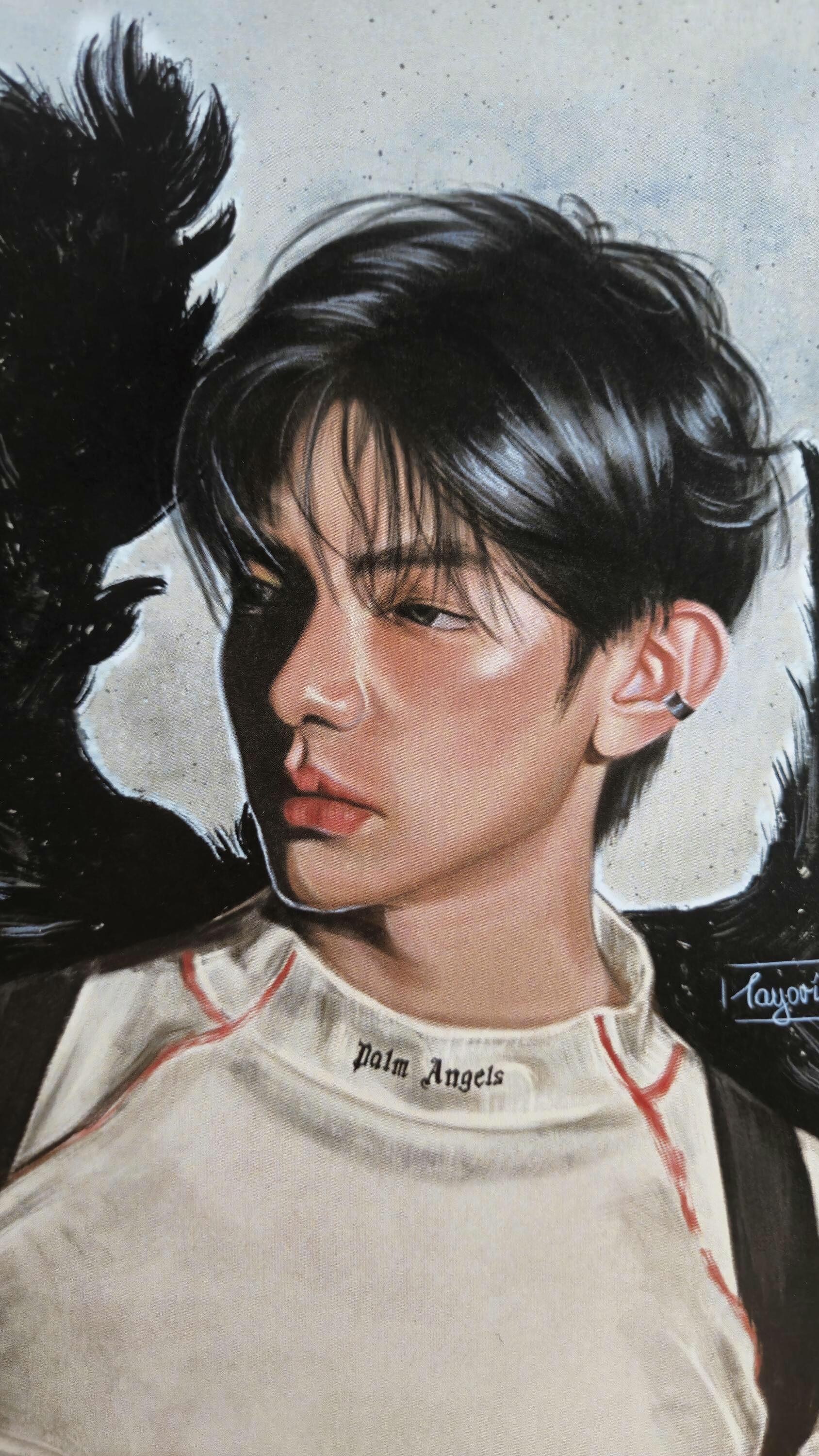 Zerobaseone Zhang Hao Fanart, ZB1 Hao Art Print, Kpop Photocard, Gift ...