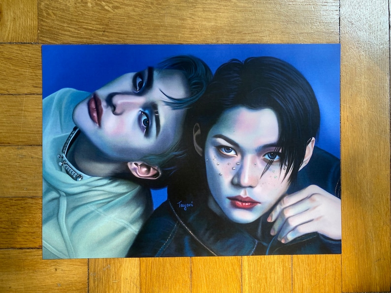 Hyunjin Felix Art Print, Stray Kids Hyunlix Fanart - Etsy