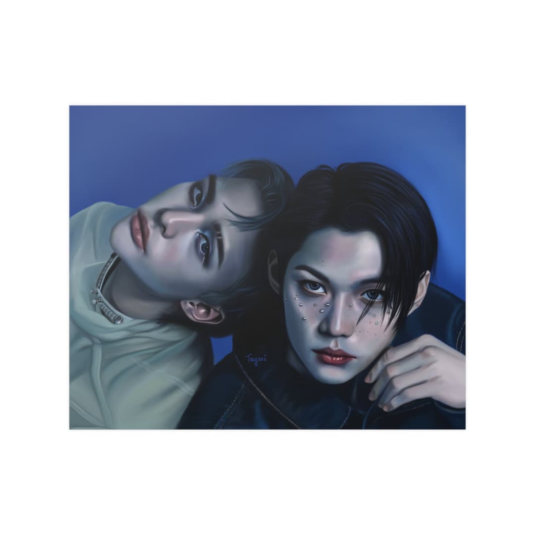 Hyunlix Stray Kids Fanart Art Print, Hyunjin Felix Satin Kpop Poster - Etsy