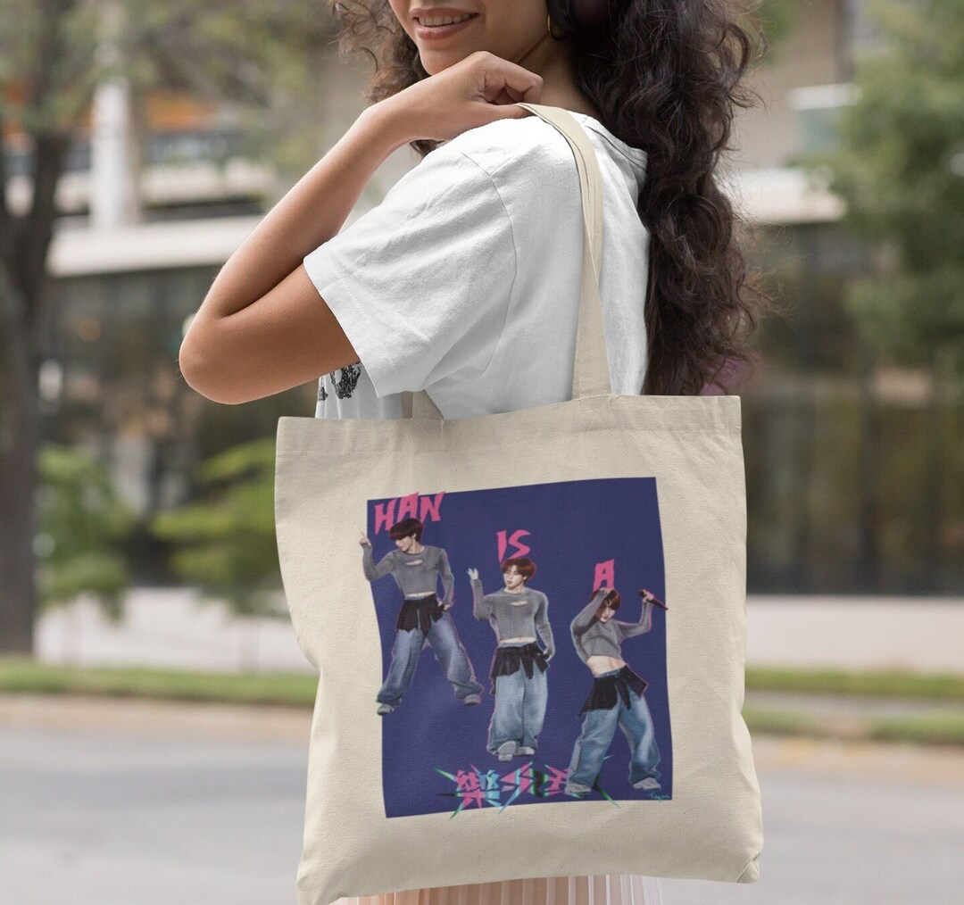 Unique Stray Kids Merch Han Jisung Fanart Tote Bag Kpop Merch With ...