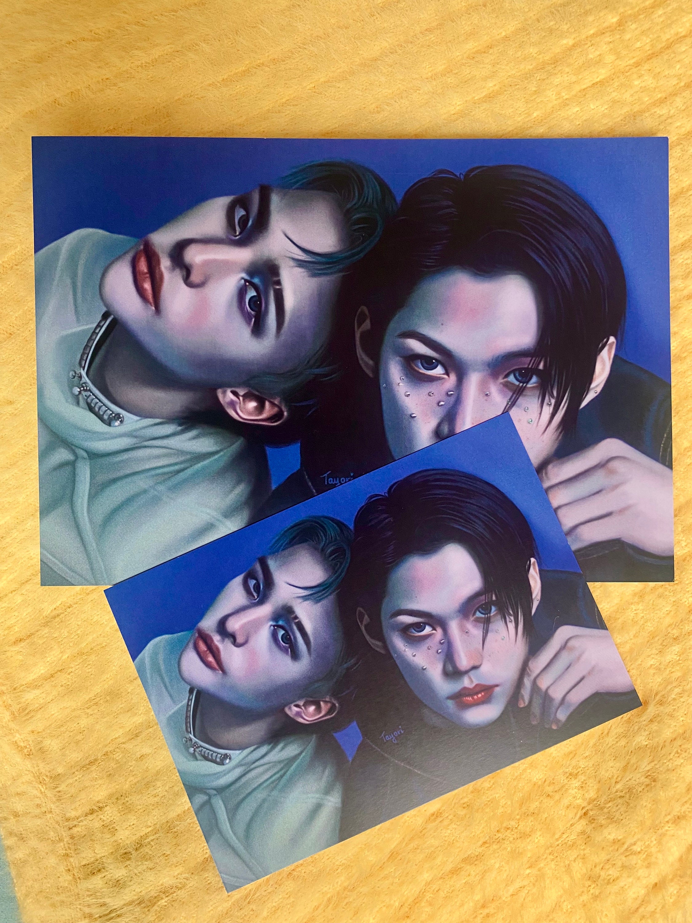 Hyunjin Felix Art Print, Stray Kids Hyunlix Fanart - Etsy