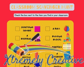 Classroom Scavenger Hunt, Back to School Ice Breaker, Fun Scavenger ...