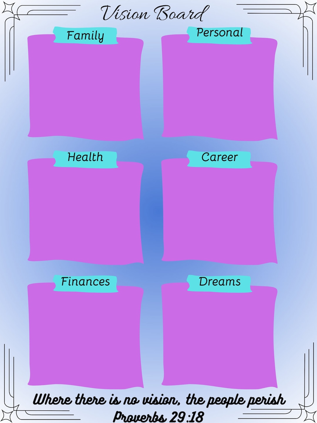 Vision Board With Scripture - Etsy