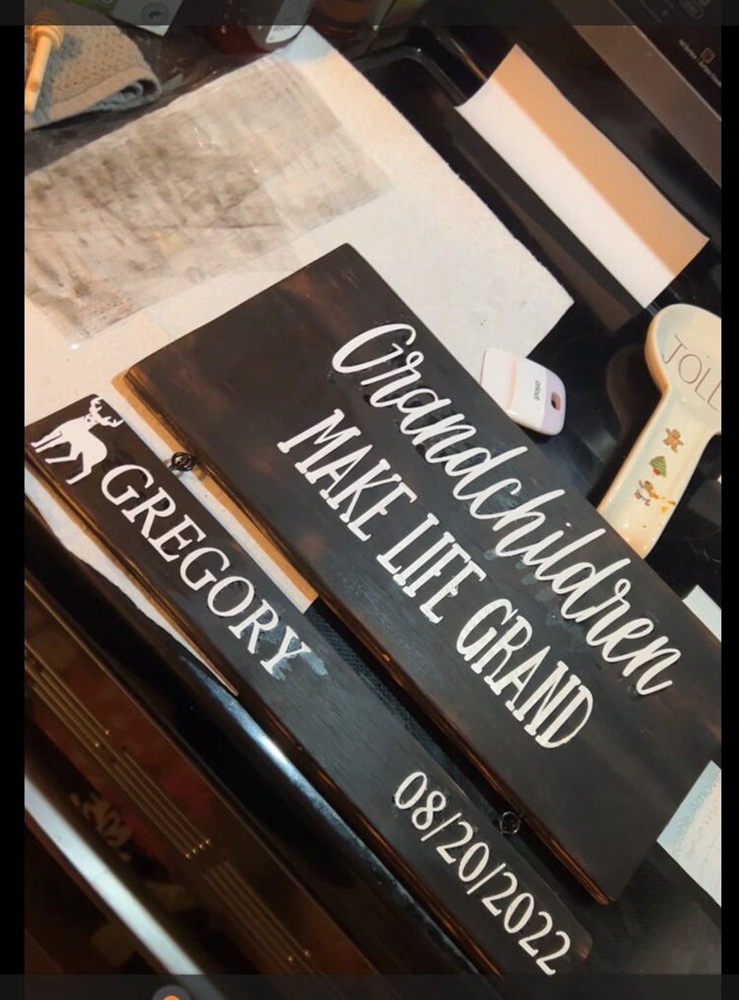 Grandchildren Make Life Grand Hanging Sign - Etsy