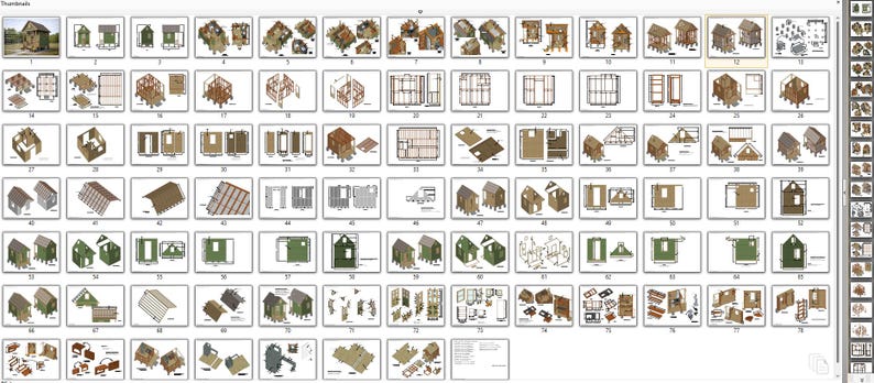 Small Cabin Plans PDF | Tiny House Plan, Modern Cottage Blueprint, DIY ...