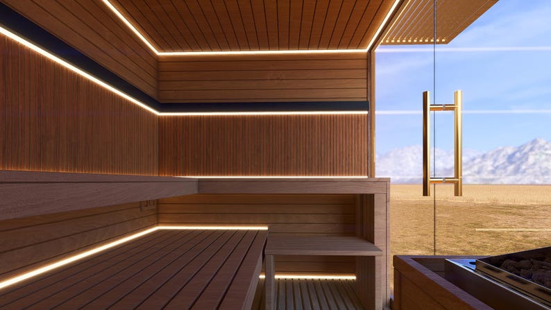 Small Sauna Build Plans | Sauna Floor Plan | Cabin House Design ...
