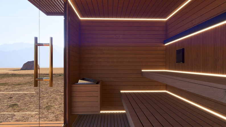 Small Sauna Build Plans | Sauna Floor Plan | Cabin House Design ...