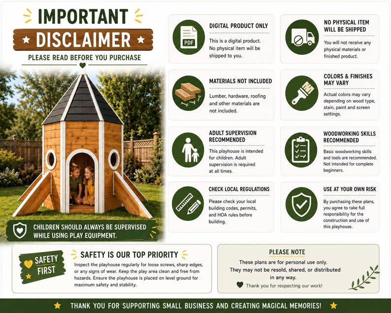 Rocket Ship Playhouse Plans | Kids Playground Easy Woodworking ...