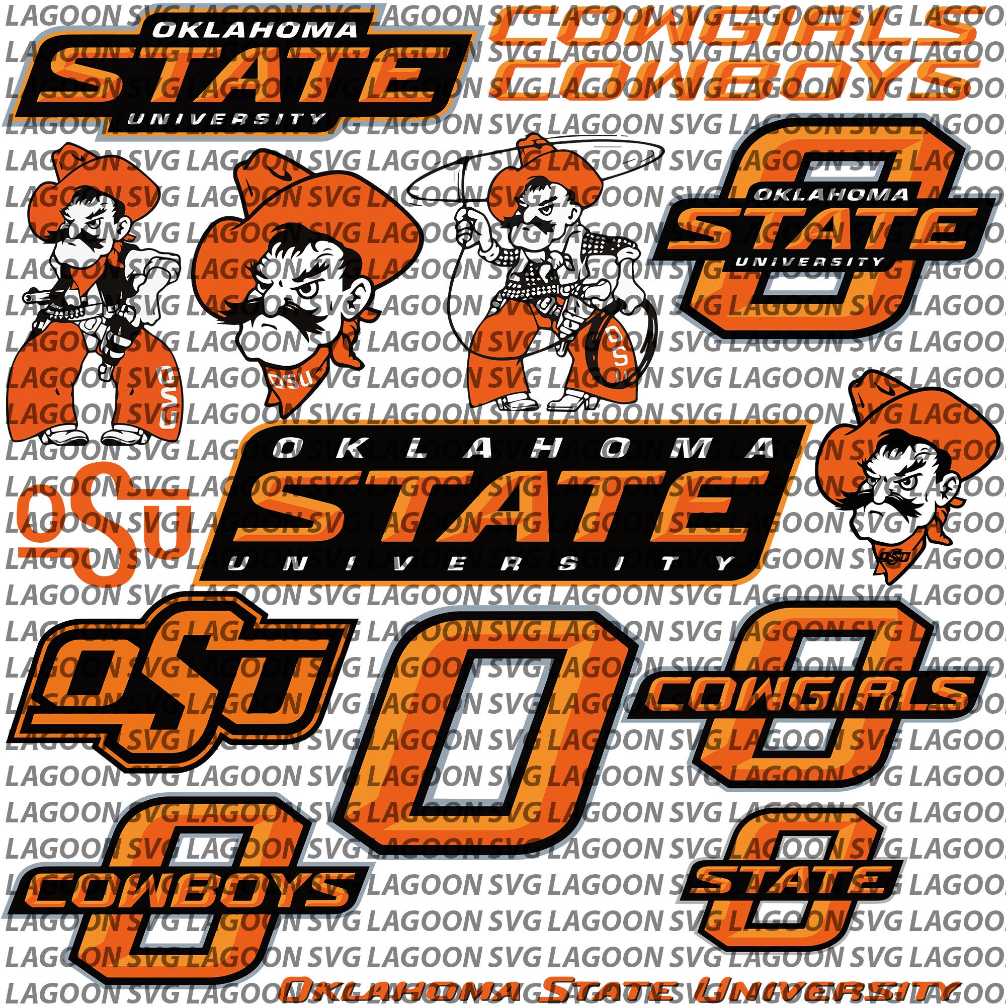 Bundle OSU Svg, Cowboys Oklahoma Svg, OSU Logo Svg, Oklahoma State ...