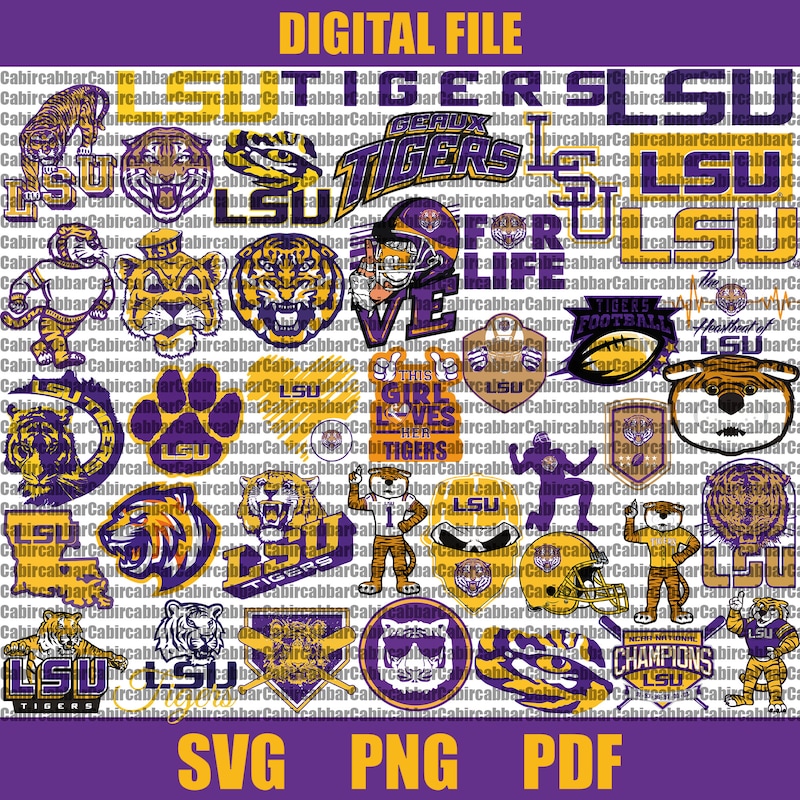 Lsu Svg - Etsy