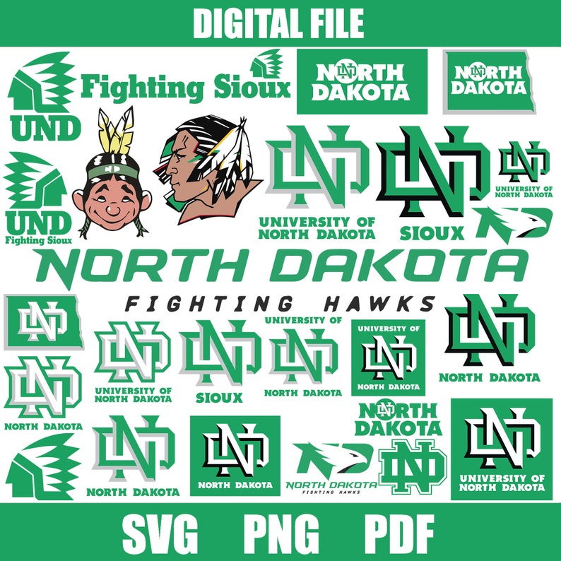 North Dakota SVG, University SVG, Fightin Hawks SVG, Game Day ...