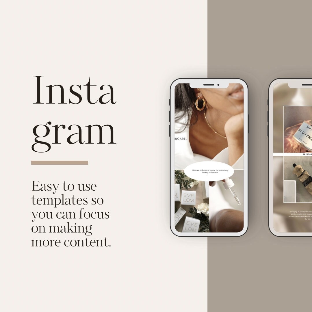 Clean Modern Social Media Canva Template - Etsy