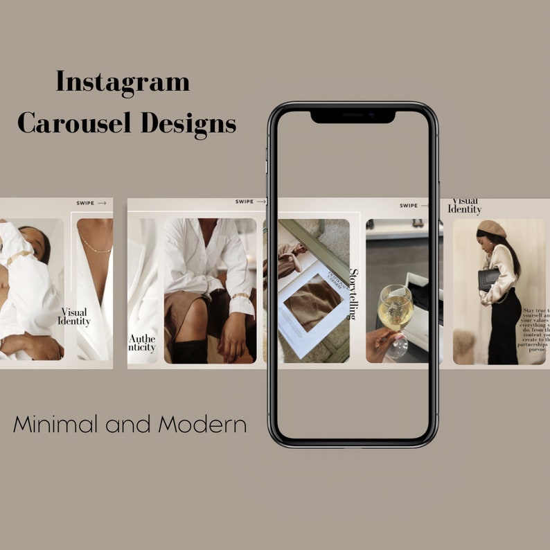 Modern and Minimal Instagram Carousel Templates - Etsy