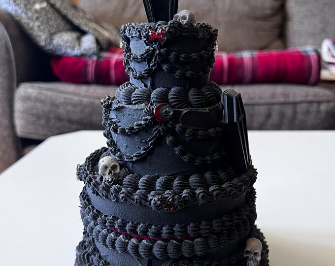 Goth Three Tier Fake Cake - Etsy