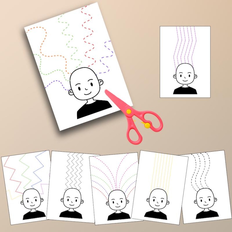 Hair Cutting Exercise | Child Development | School Child | Kindergarten ...