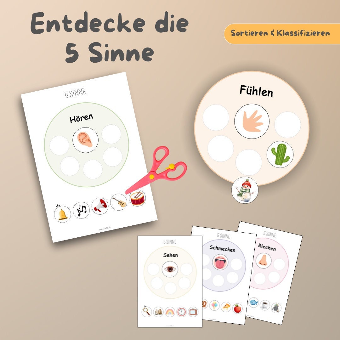 5 Senses | Schoolchild | Kindergarten | Room Decoration | Self ...