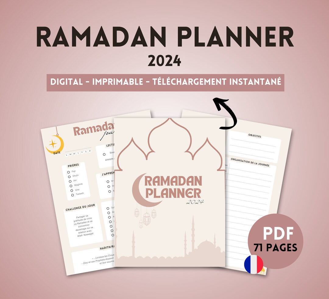 Digital Ramadan Planner, Ramadan 2024 Planner, French Ramadan Planner ...