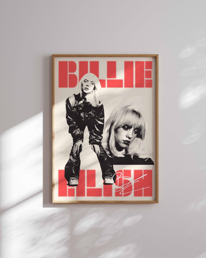 Billie Eilish Digital Poster - Etsy