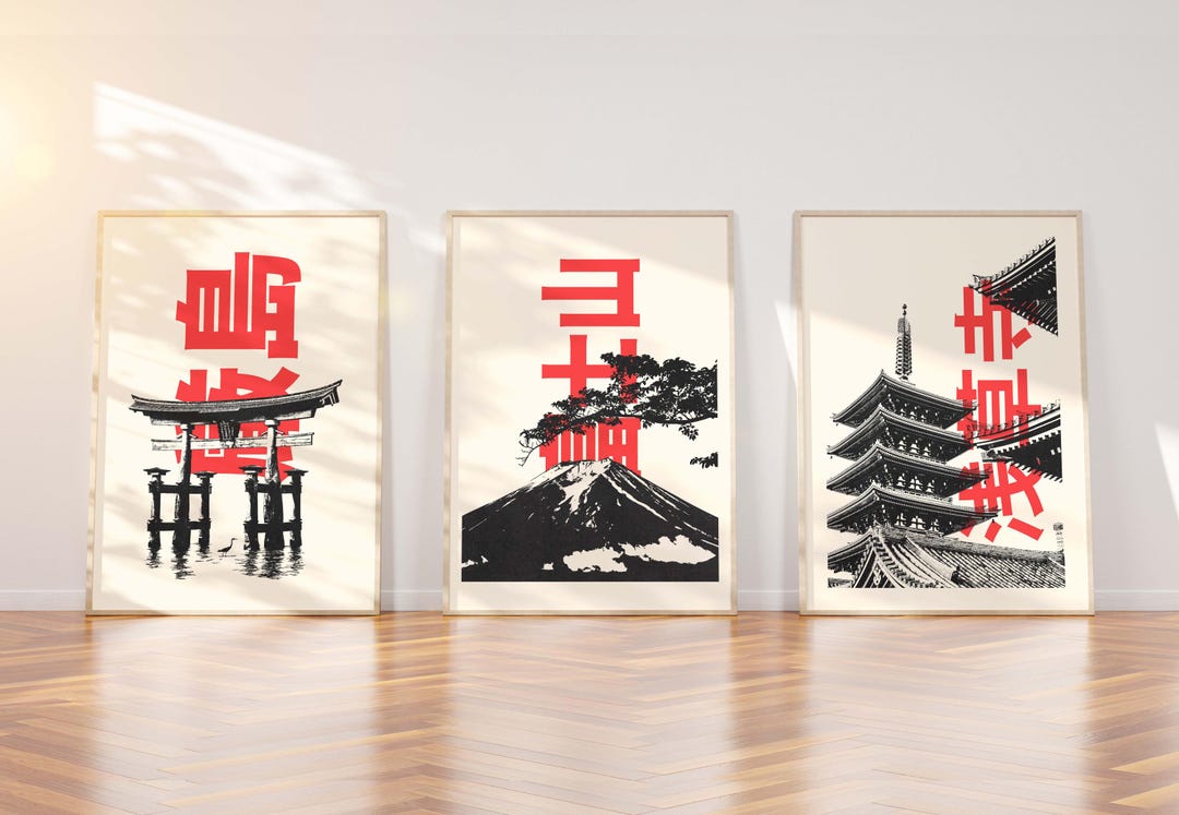 JAPAN - Digital Poster Set - Etsy