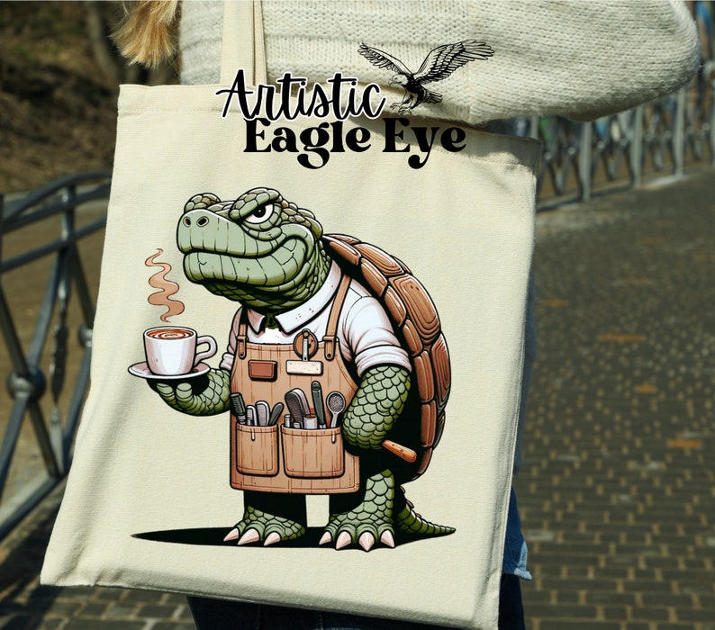 Barista Turtle Coffee Sublimation Png Design Trending Digital Top ...