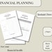 Financial Worksheets Planning Printable PDF Easy Minimal Expense Income ...