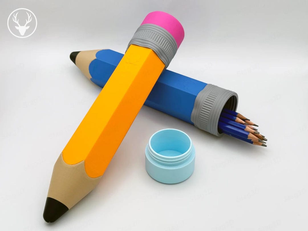 Giant Pencil-shaped 3D Printed Pencil Case | Fun & Unique Stationery ...