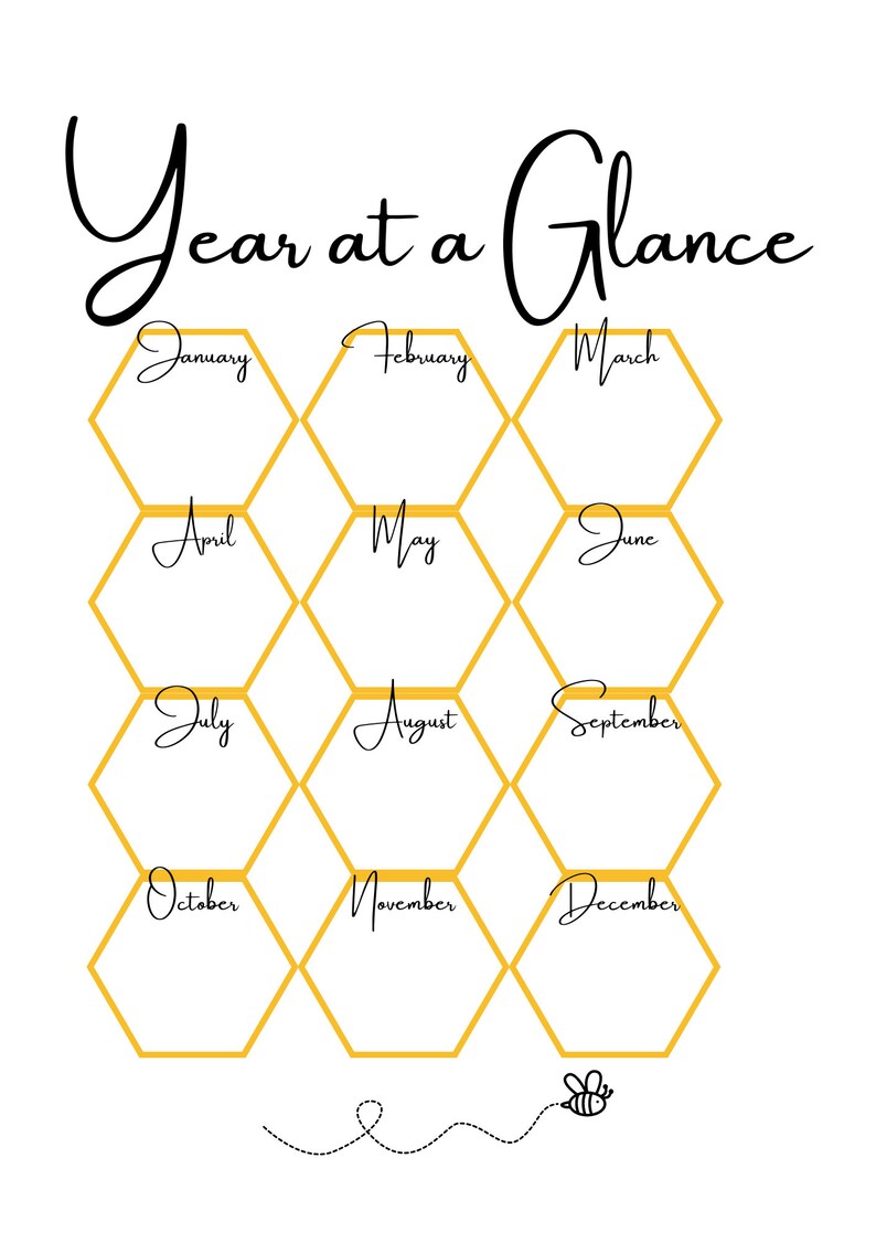 Bee Weekly Planner Printable - Etsy
